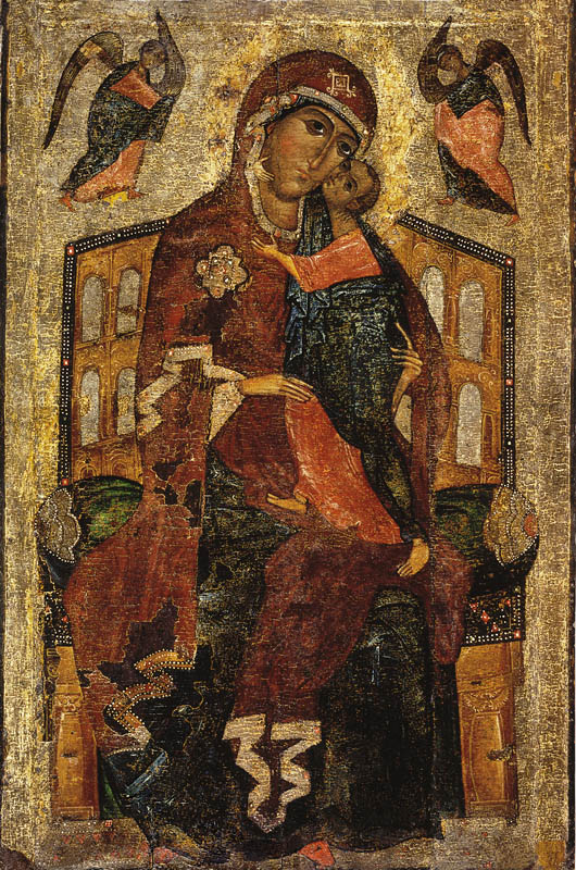 The Mother of God, "Enthroned" – Damascene Gallery